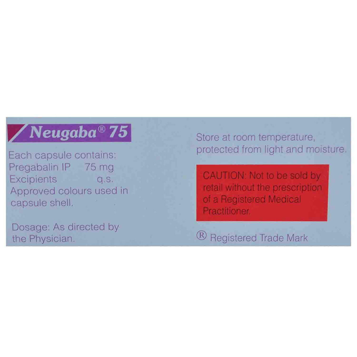Neugaba 75 Capsule | Uses, Side Effects, Price | Apollo Pharmacy