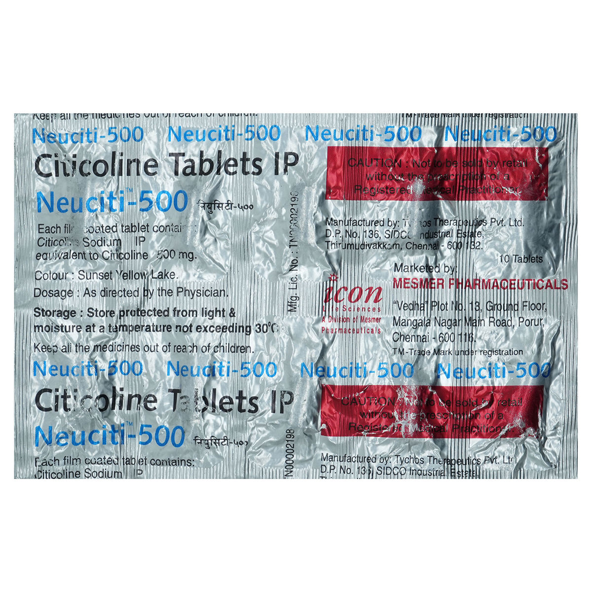 Neuciti-500 Tablet | Uses, Side Effects, Price | Apollo Pharmacy