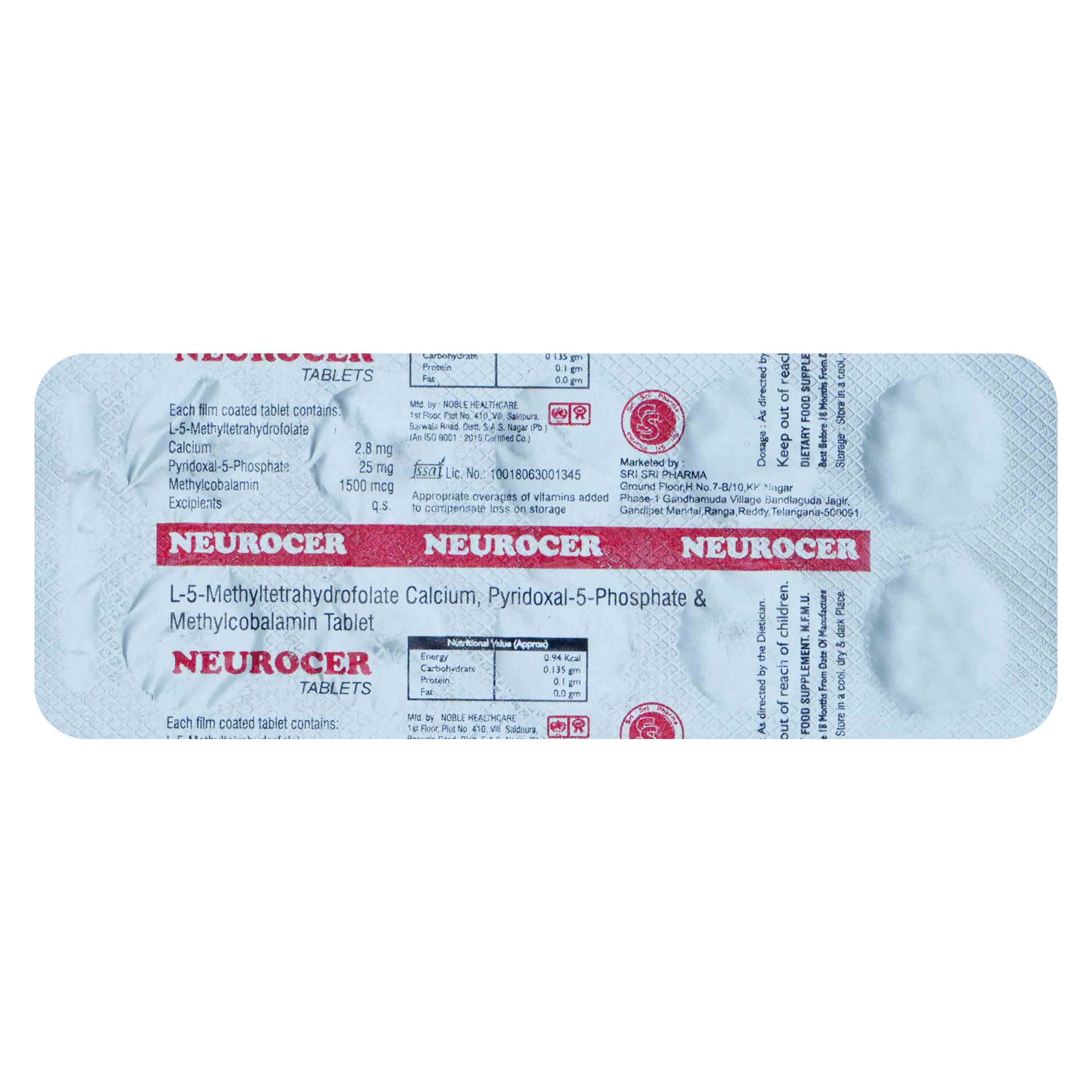 Neurocer Tablet | Uses, Side Effects, Price | Apollo Pharmacy