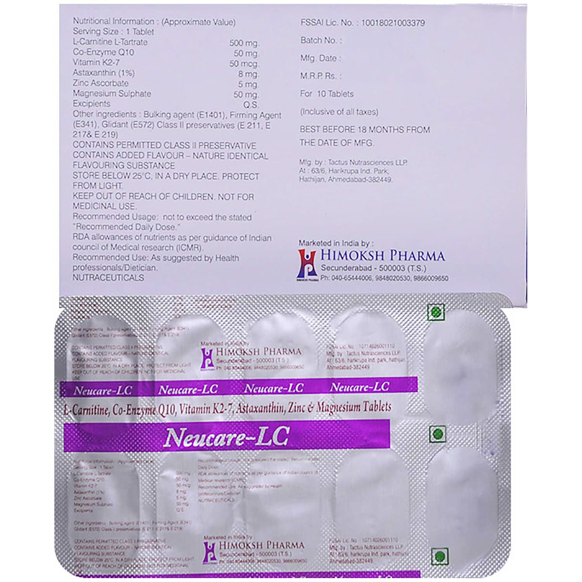 Neucare LC Tablet | Uses, Side Effects, Price | Apollo Pharmacy
