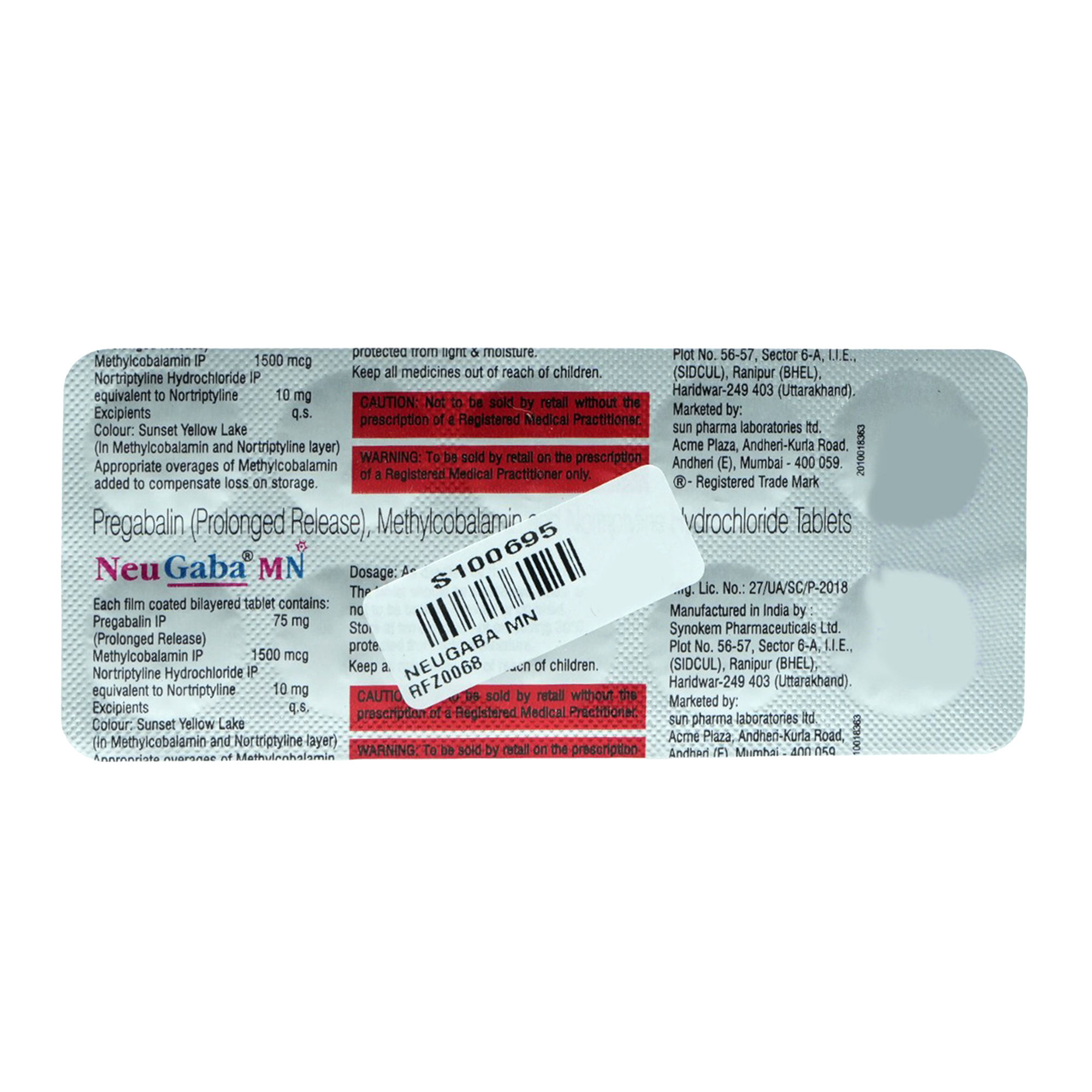 Neugaba MN 75/1500/10 Tablet | Uses, Side Effects, Price | Apollo Pharmacy