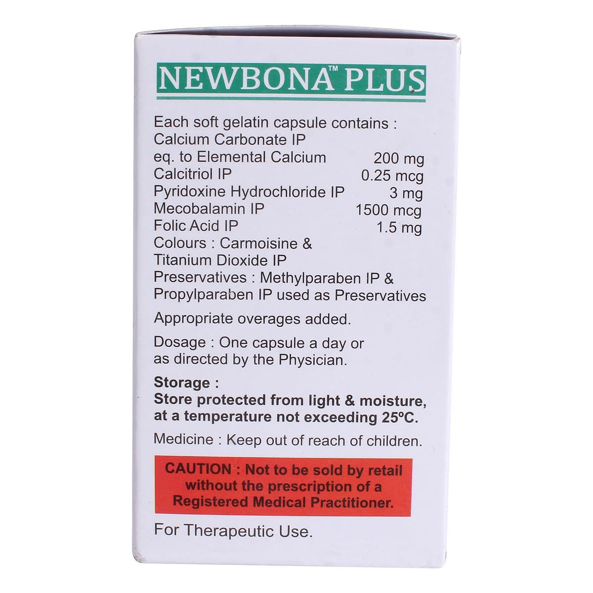 Newbona Plus Capsule 10's Price, Uses, Side Effects, Composition ...