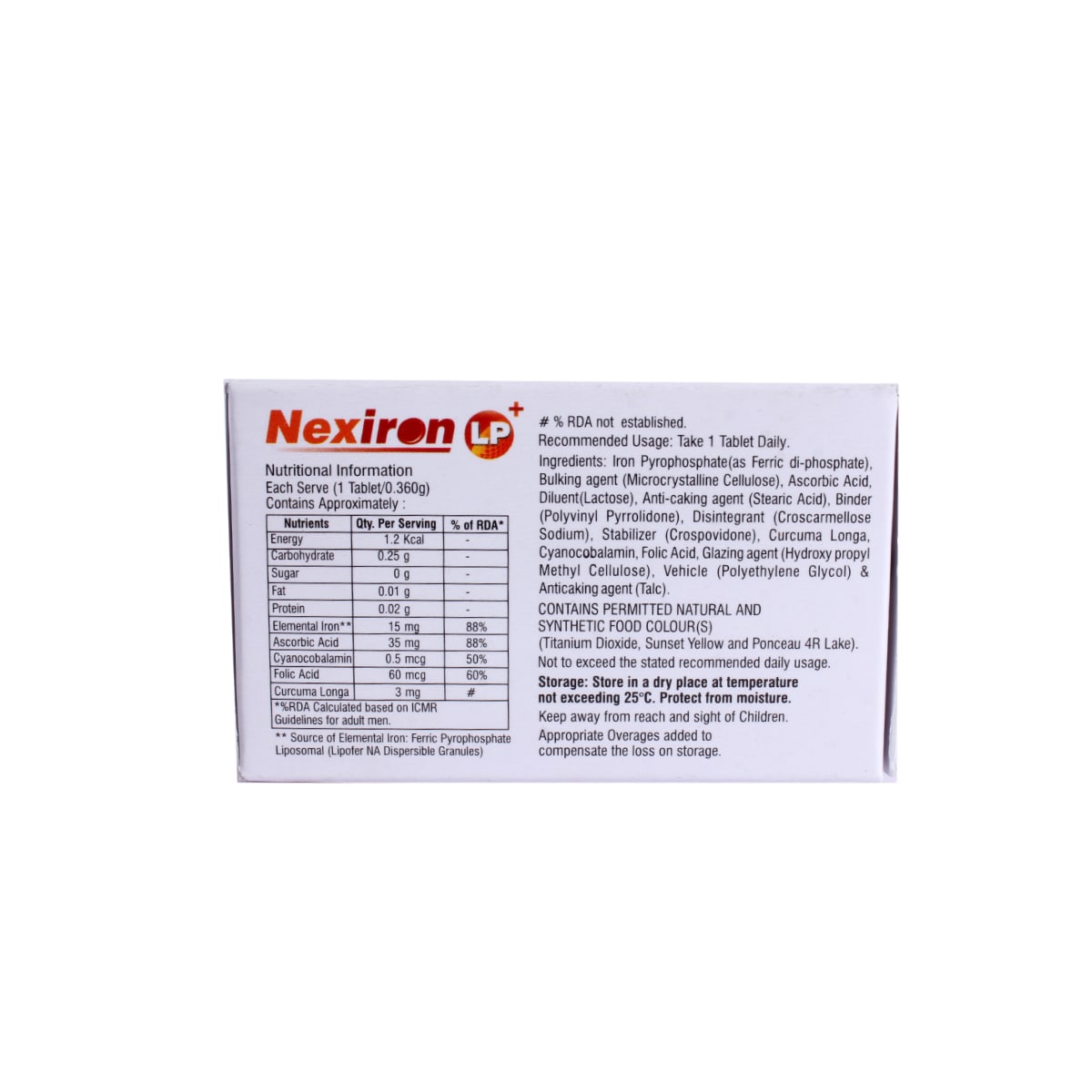 Nexiron LP Plus Tablet 10's Price, Uses, Side Effects, Composition ...