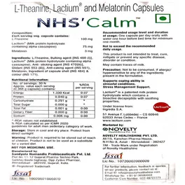 Buy Nhs' Calm Adults Capsule 10's | 19 Minutes Delivery | Apollo Pharmacy