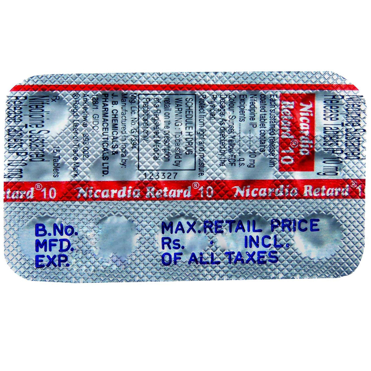 Nicardia Retard 10 Tablet 15's Price, Uses, Side Effects, Composition ...