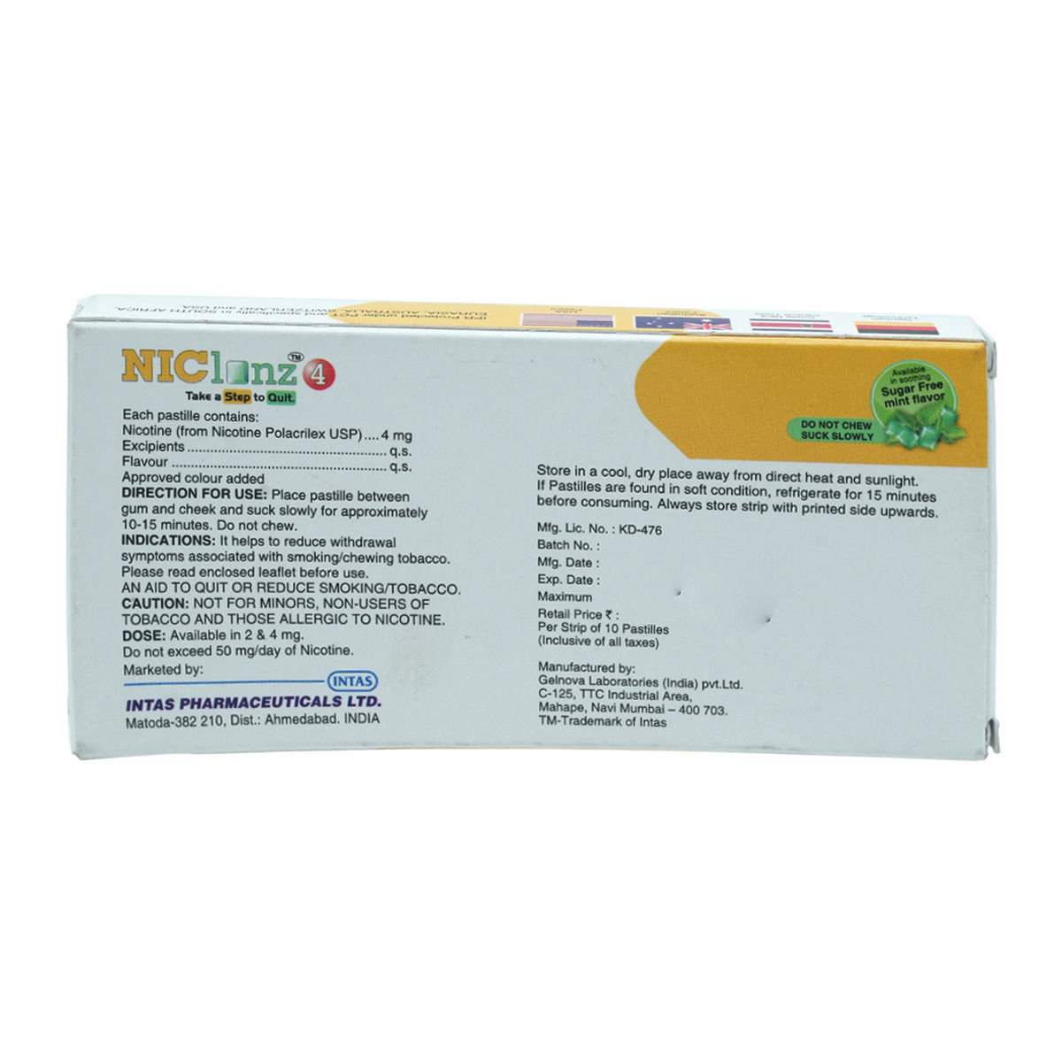NICLONZ 4MG PASTILLES Price, Uses, Side Effects, Composition - Apollo ...