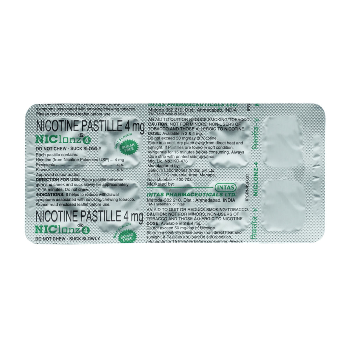 Niclonz 4 mg Pastilles | Uses, Side Effects, Price | Apollo Pharmacy