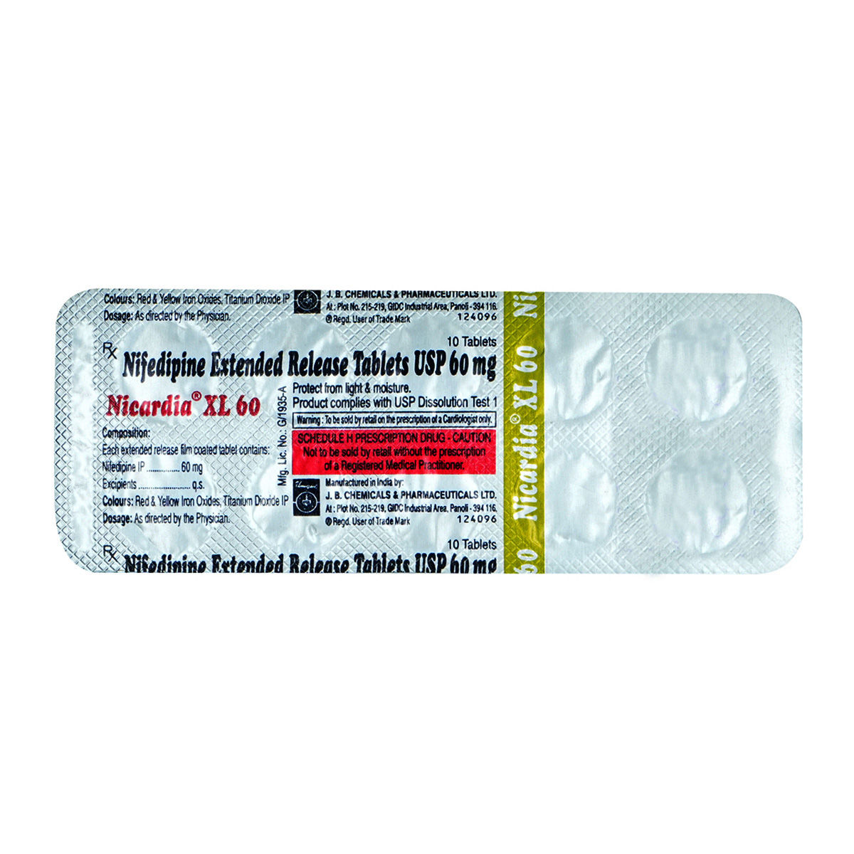 Nicardia XL 60 Tablet | Uses, Side Effects, Price | Apollo Pharmacy