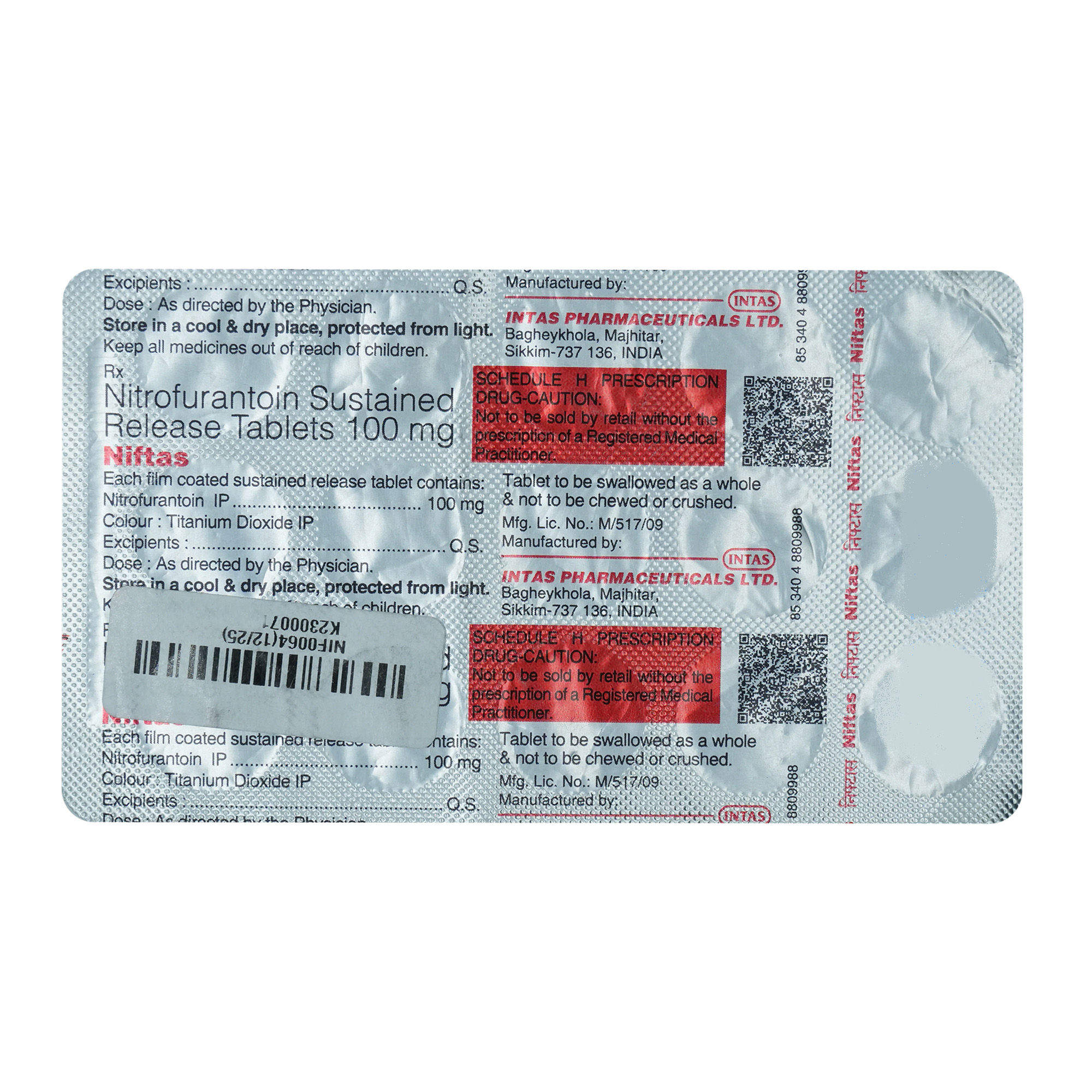Niftas 100 mg Tablet 14's Price, Uses, Side Effects, Composition ...