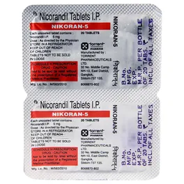 Nikoran-5 Tablet | Uses, Side Effects, Price | Apollo Pharmacy