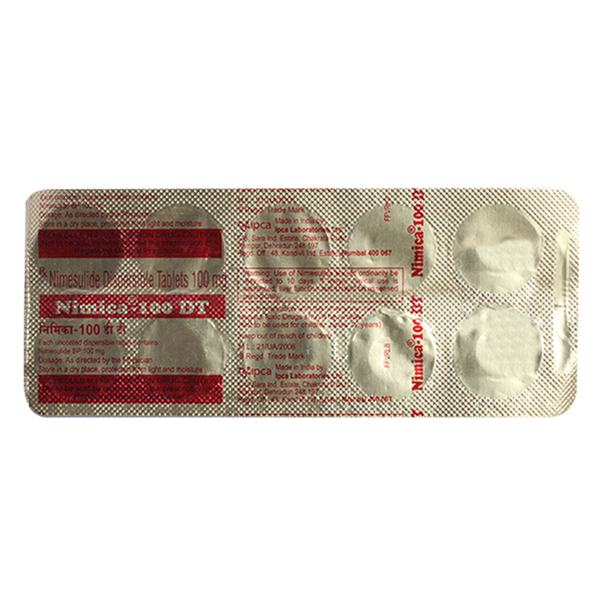 Nimica Dt - 100 Mg Tablet 10's Price, Uses, Side Effects, Composition ...