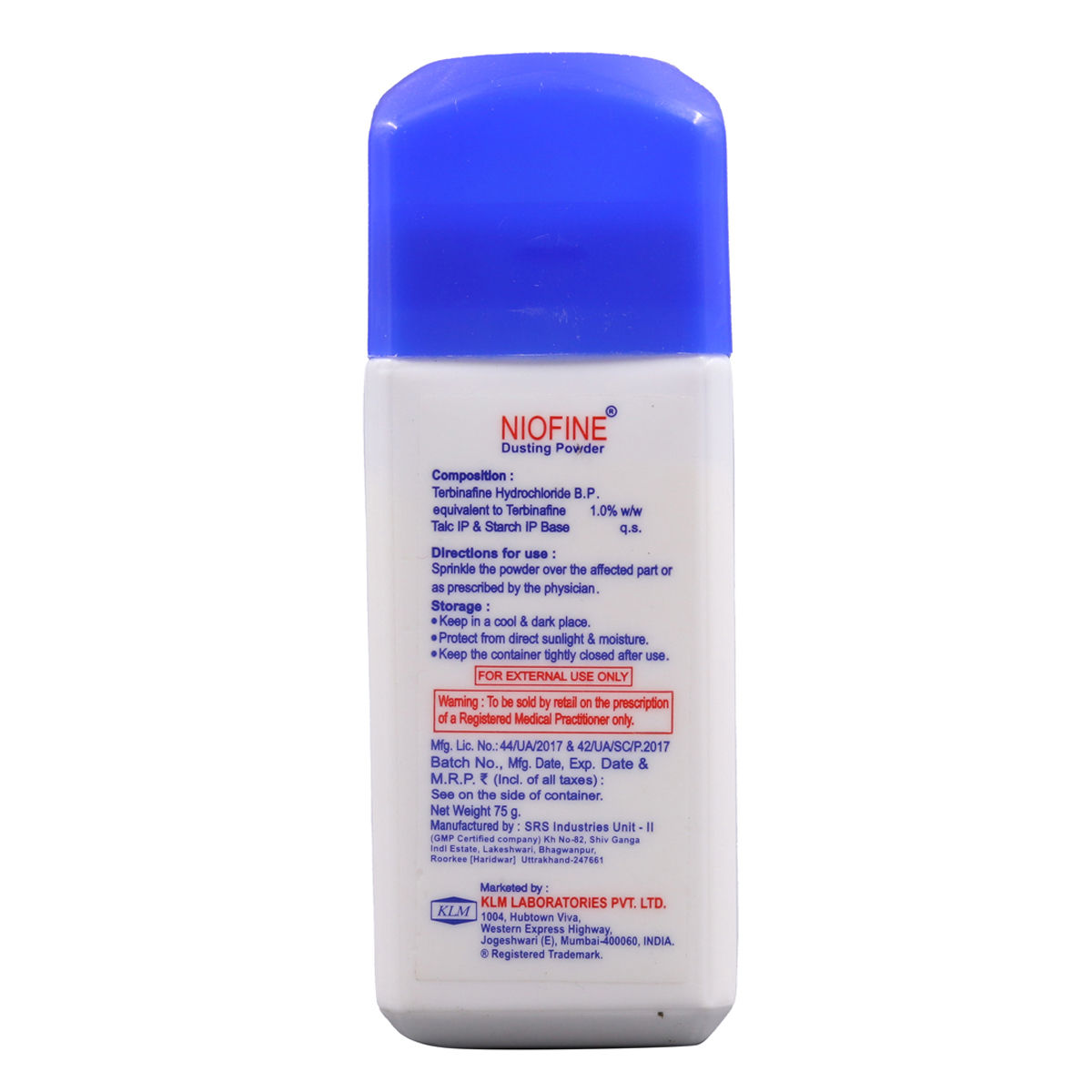 Niofine Dusting Powder 75 gm Price, Uses, Side Effects, Composition ...