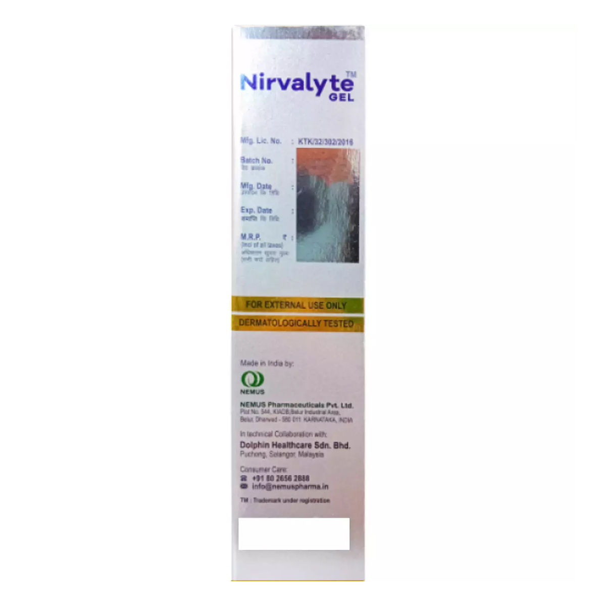 Nirvalyte Gel 30 ml Price, Uses, Side Effects, Composition - Apollo ...