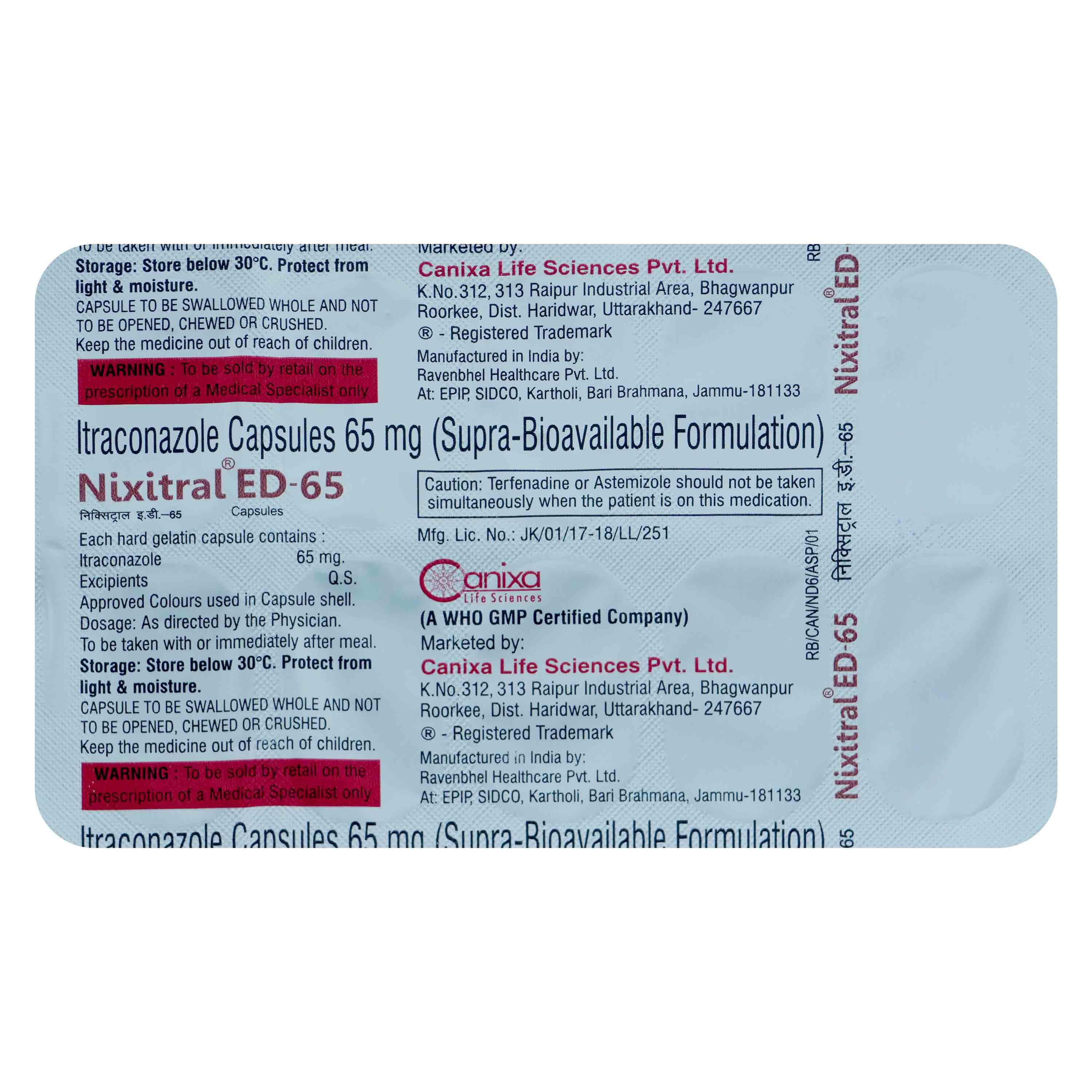 Nixitral ED 65 mg Capsule | Uses, Side Effects, Price | Apollo Pharmacy