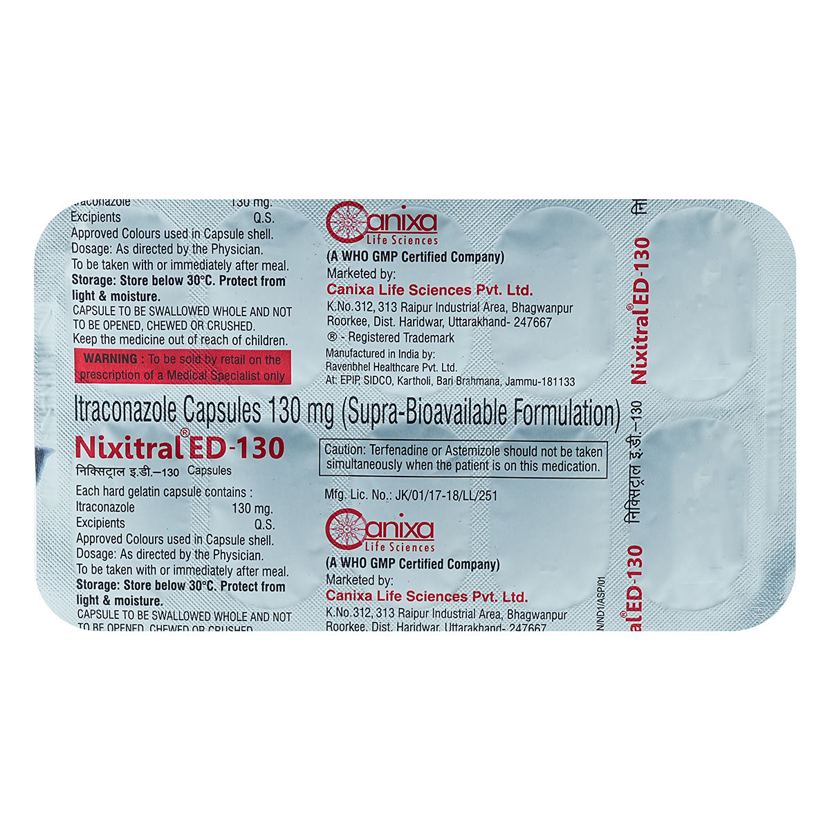 Nixitral ED 130 mg Capsule | Uses, Side Effects, Price | Apollo Pharmacy
