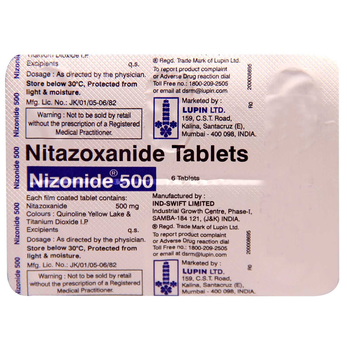 Nizonide 500 Tablet 6's Price, Uses, Side Effects, Composition - Apollo ...