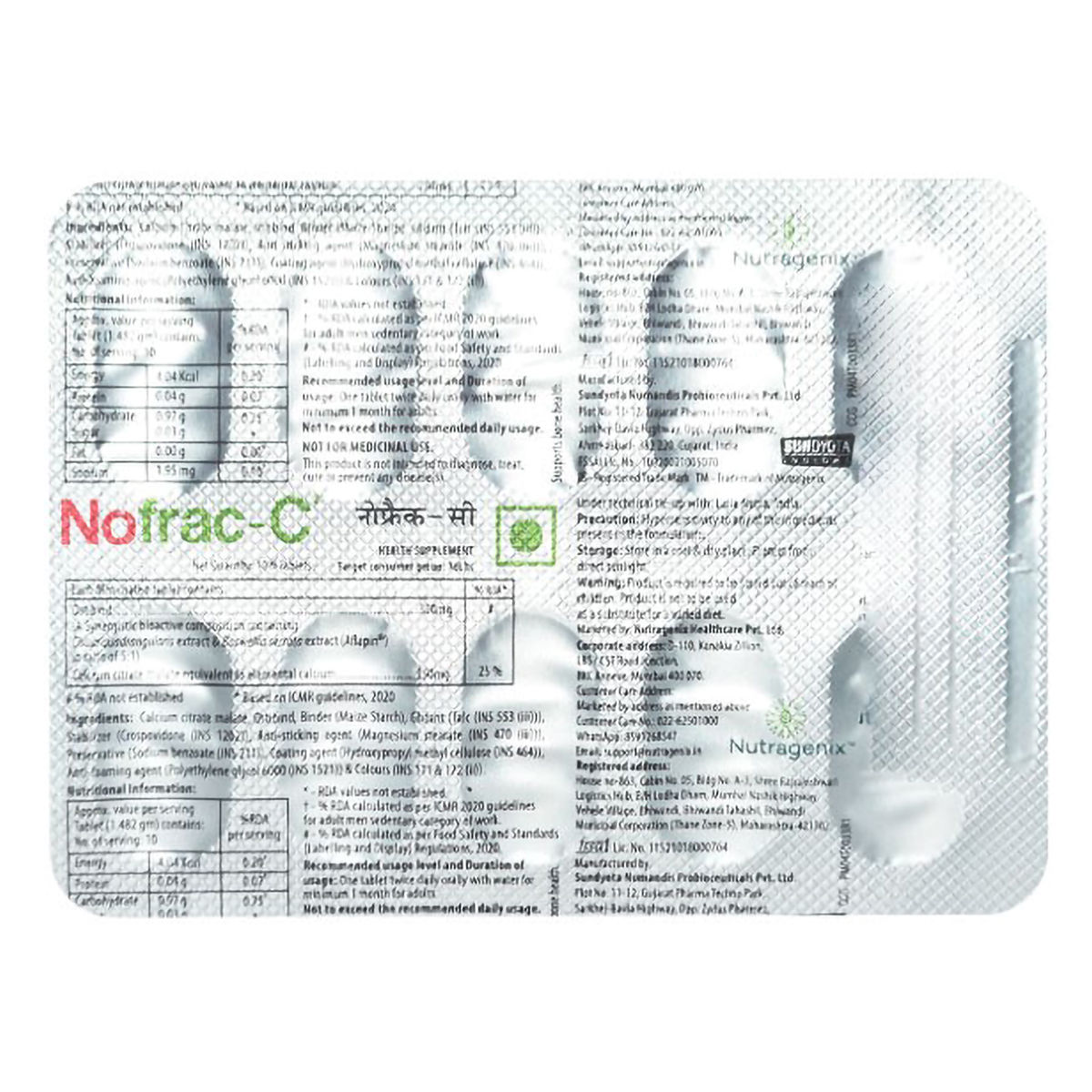 Nofrac-C Tablet | Uses, Side Effects, Price | Apollo Pharmacy
