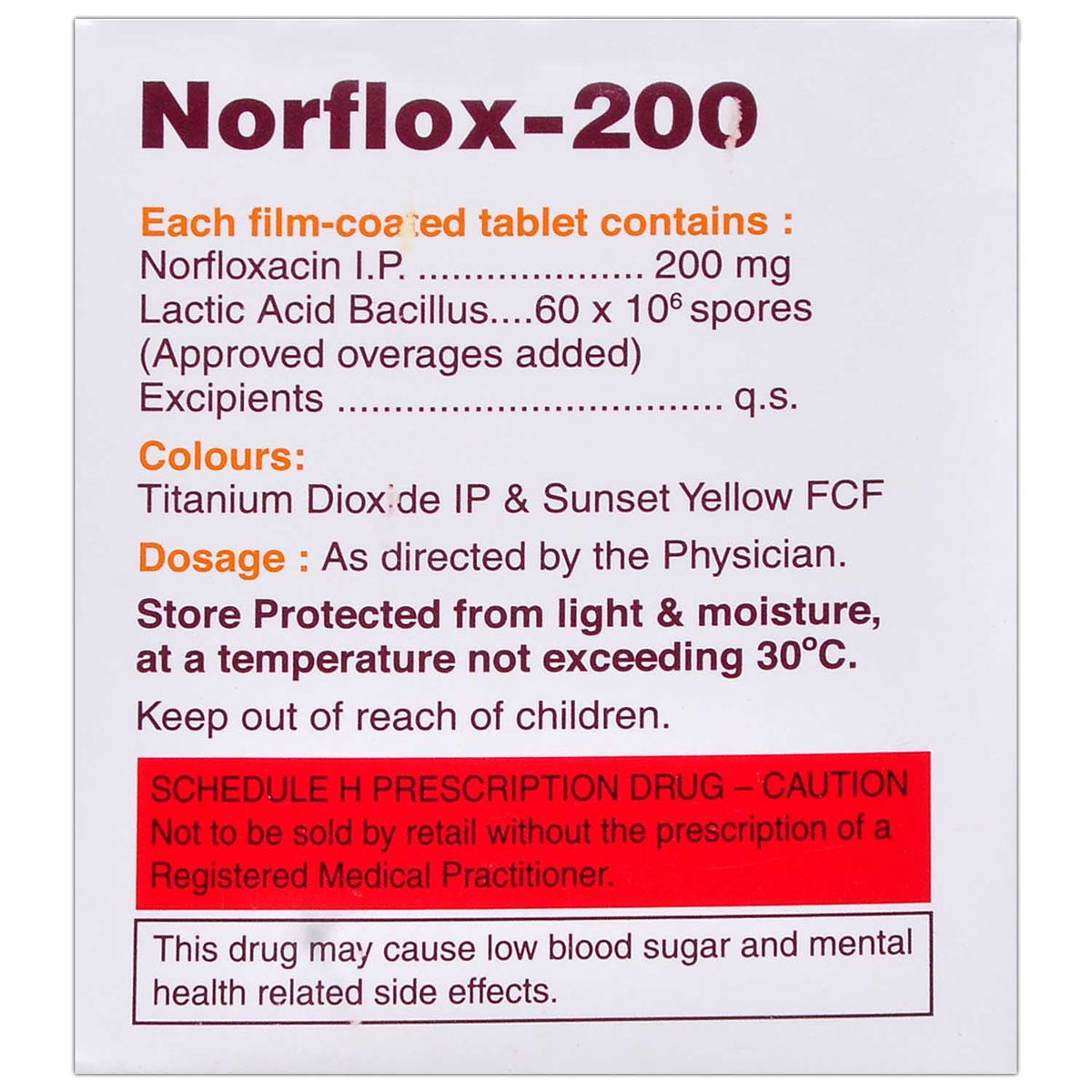 Norflox-200 Tablet 10's Price, Uses, Side Effects, Composition - Apollo ...