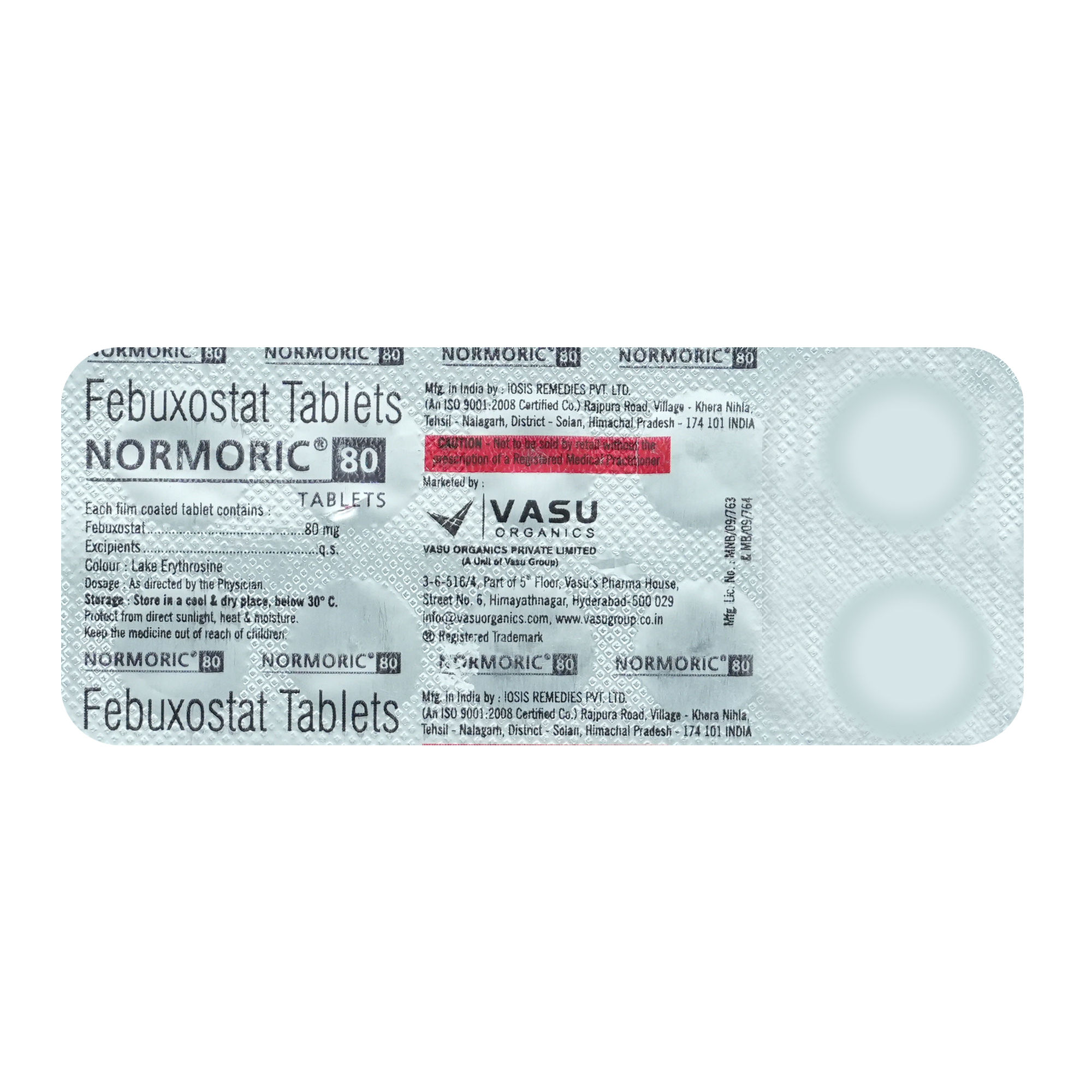 NORMORIC 80MG TABLET 10'S Price, Uses, Side Effects, Composition ...