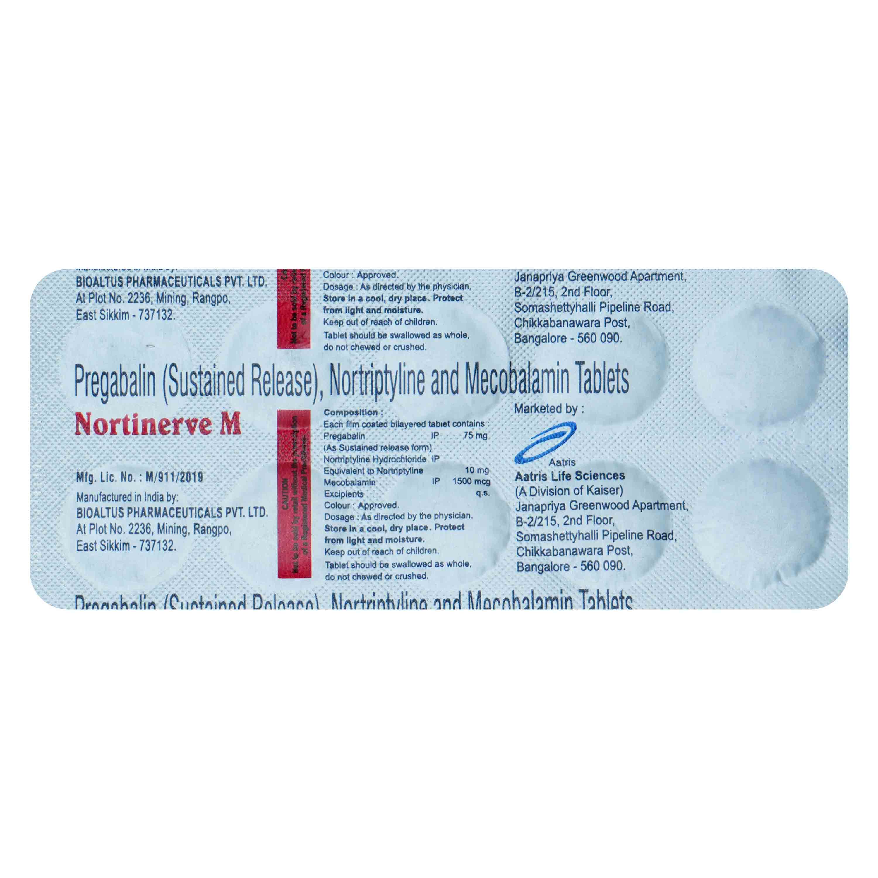 Nortinerve M Tablet | Uses, Side Effects, Price | Apollo Pharmacy