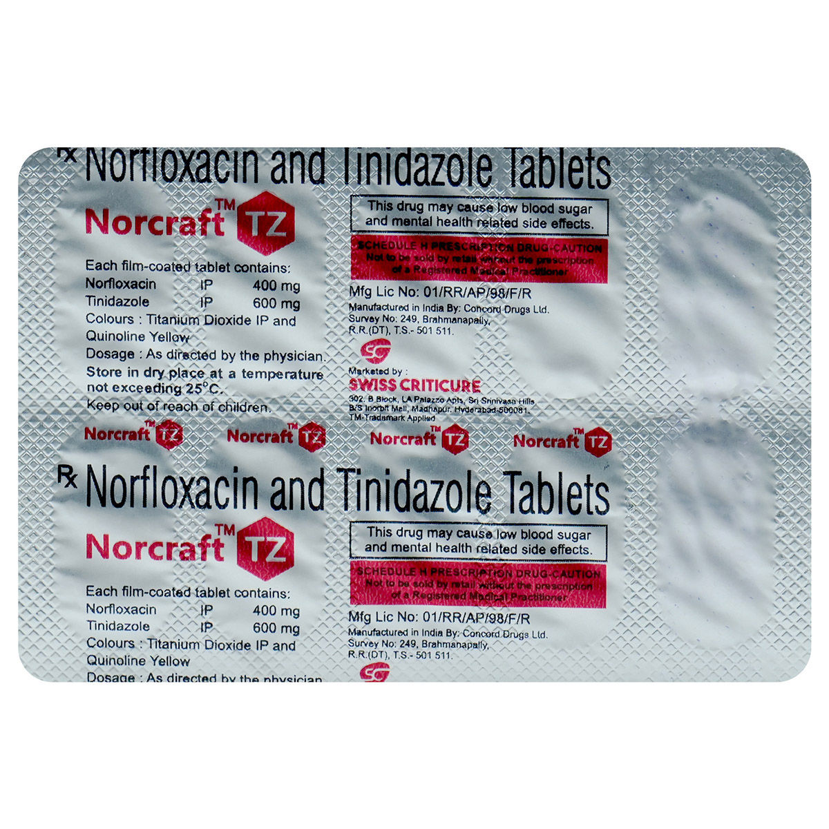 Norcraft TZ Tablet | Uses, Side Effects, Price | Apollo Pharmacy