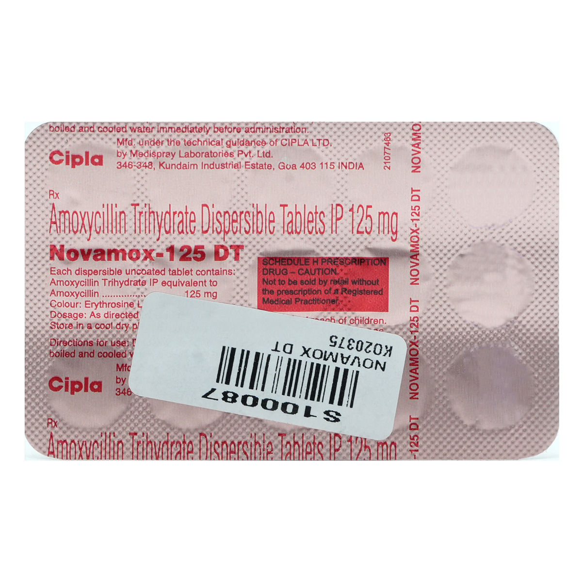 NOVAMOX DT 125MG TABLET Price, Uses, Side Effects, Composition - Apollo ...