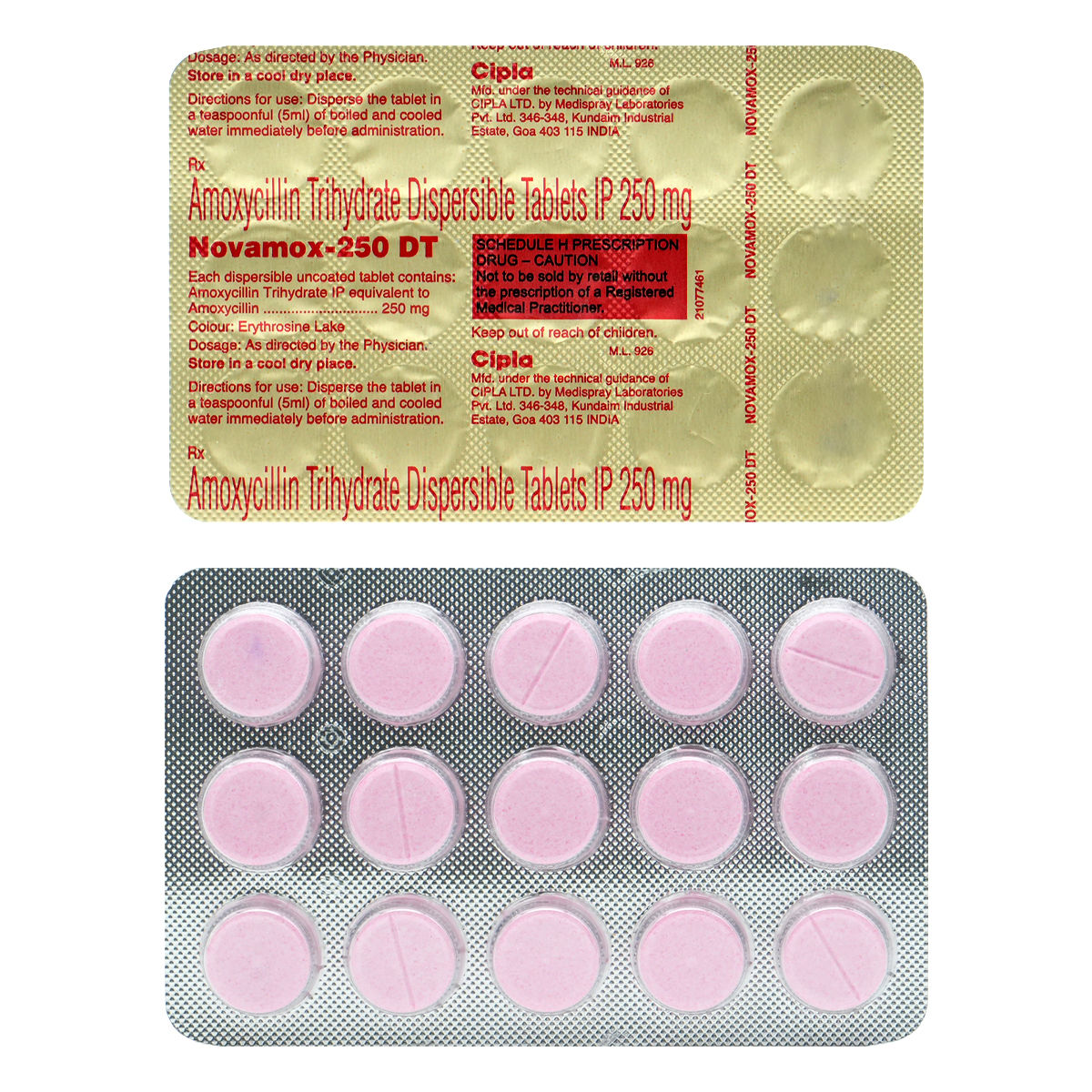 Novamox-250 DT Tablet | Uses, Side Effects, Price | Apollo Pharmacy