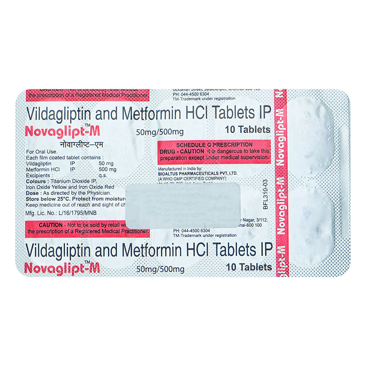 Novaglipt M 50/500mg Tablet | Uses, Side Effects, Price | Apollo Pharmacy