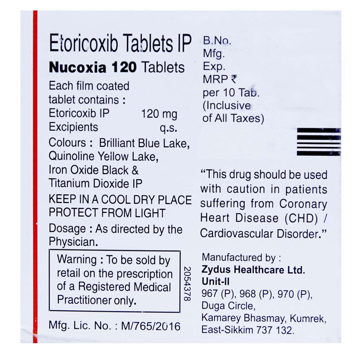 Nucoxia 120 Tablet 10's Price, Uses, Side Effects, Composition - Apollo ...