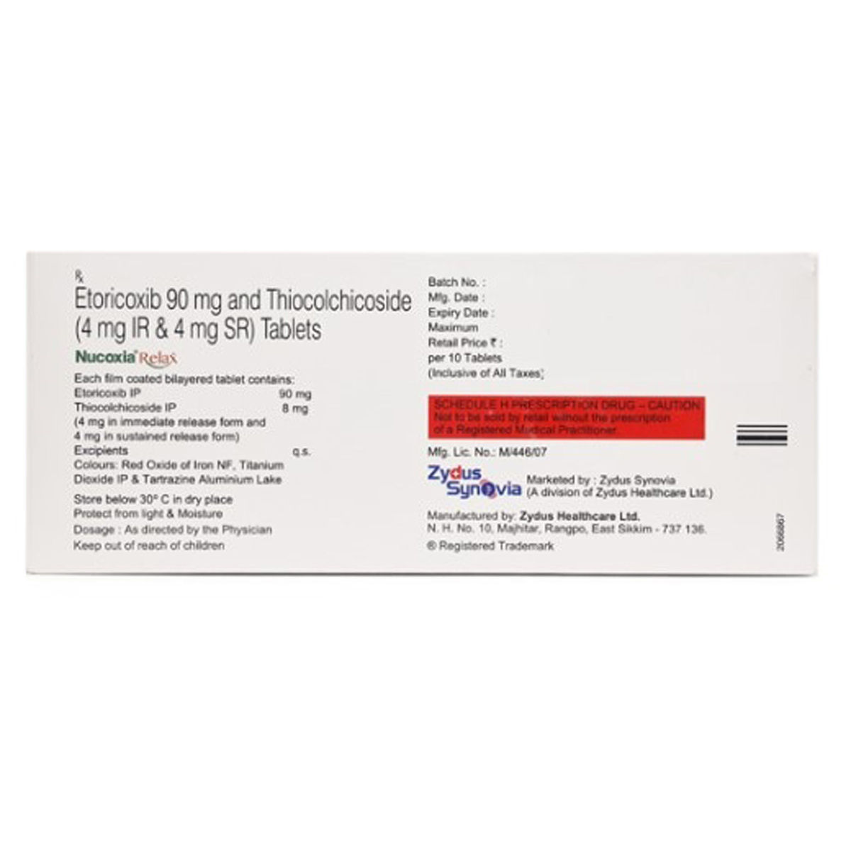 Nucoxia Relax Tablet 10's Price, Uses, Side Effects, Composition ...