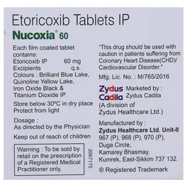 Nucoxia 60 Tablet | Uses, Side Effects, Price | Apollo Pharmacy