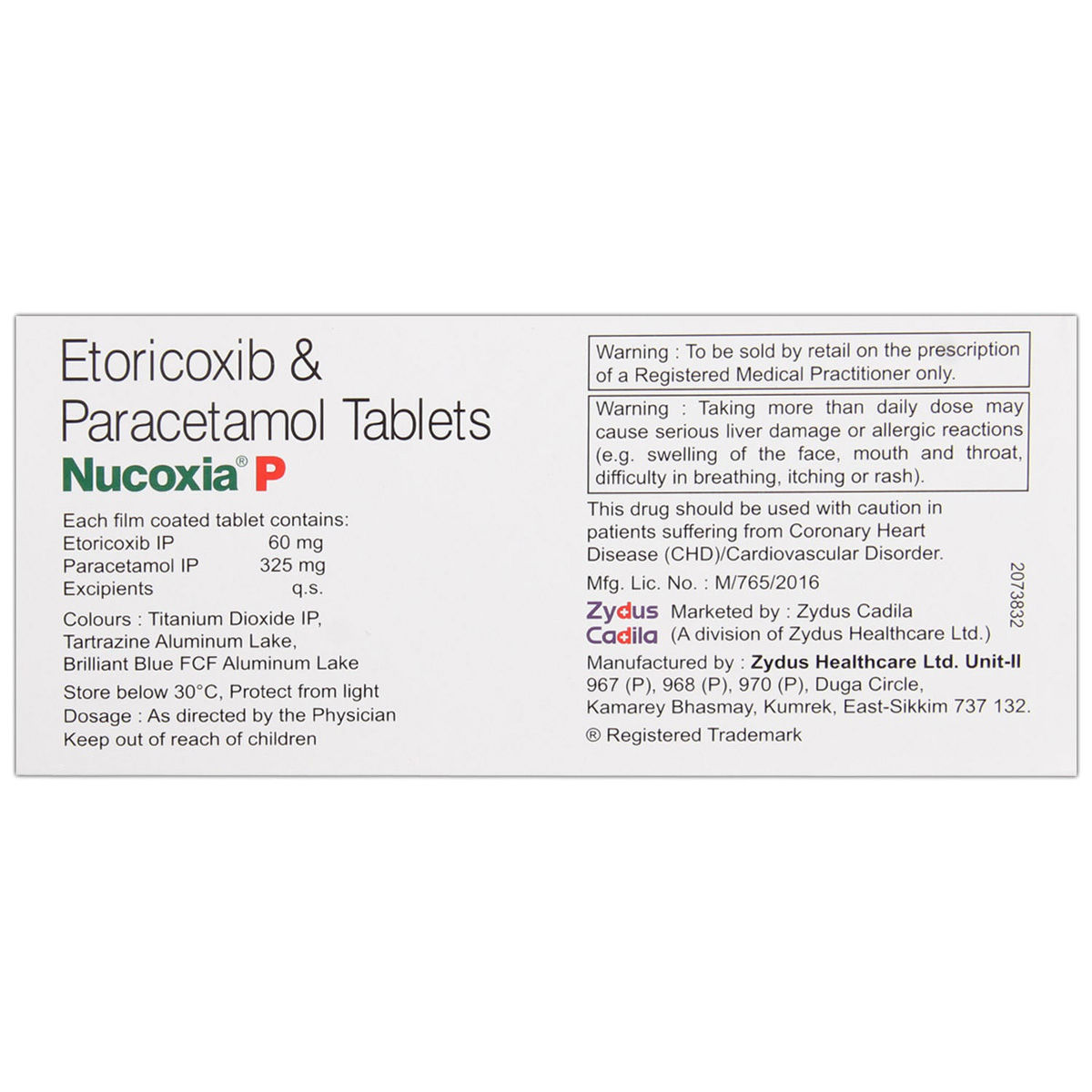 Nucoxia P Tablet | Uses, Side Effects, Price | Apollo Pharmacy