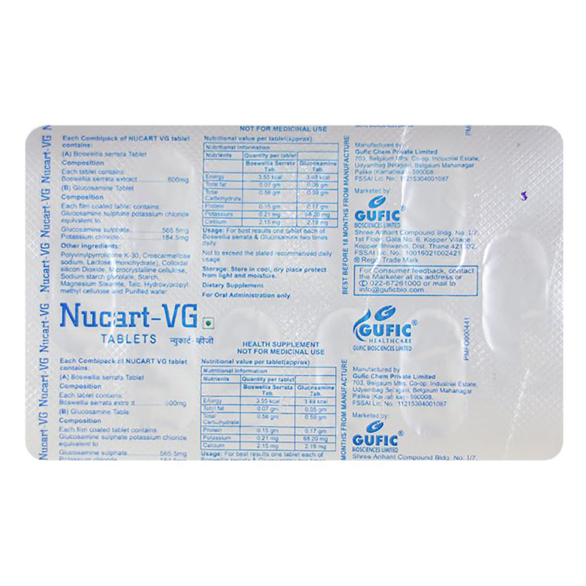 Nucart-VG Combi Pack Tablet | Uses, Side Effects, Price | Apollo Pharmacy