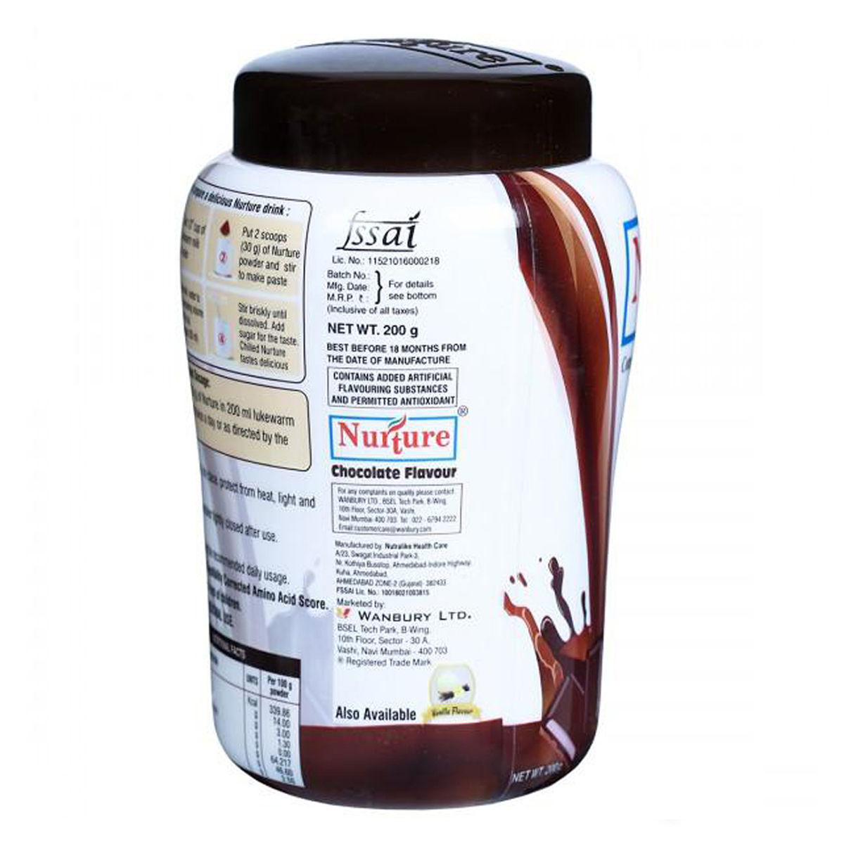 Nurture Delicious Chocolate Flavour Powder, 200 gm Price, Uses, Side ...