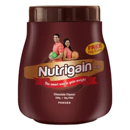 Buy Nutrigain Plus Chocolate Flavour Powder, 500 gm (50 gm Extra Free ...