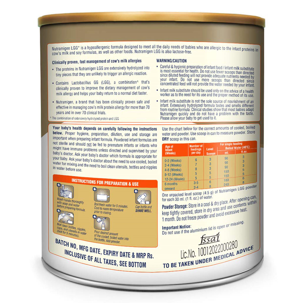 Buy Nutramigen LGG Hypoallergenic Formula Powder, 400 gm | 19 Minutes ...