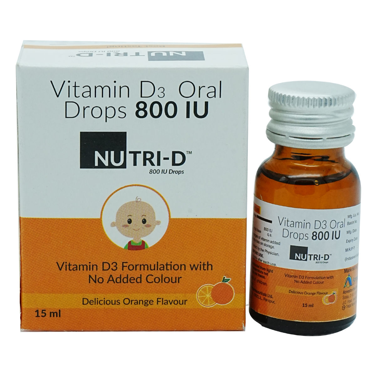 Nutri D 800IU Orange Drop 15 ml Price, Uses, Side Effects, Composition ...