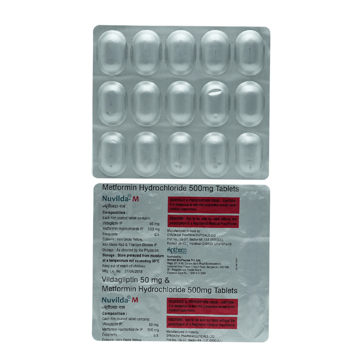 Nuvilda-M 50 mg/500 mg Tablet 15's Price, Uses, Side Effects ...