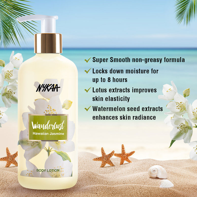 Nykaa Wanderlust Hawaiian Jasmine Body Lotion, 300 ml Price, Uses, Side ...