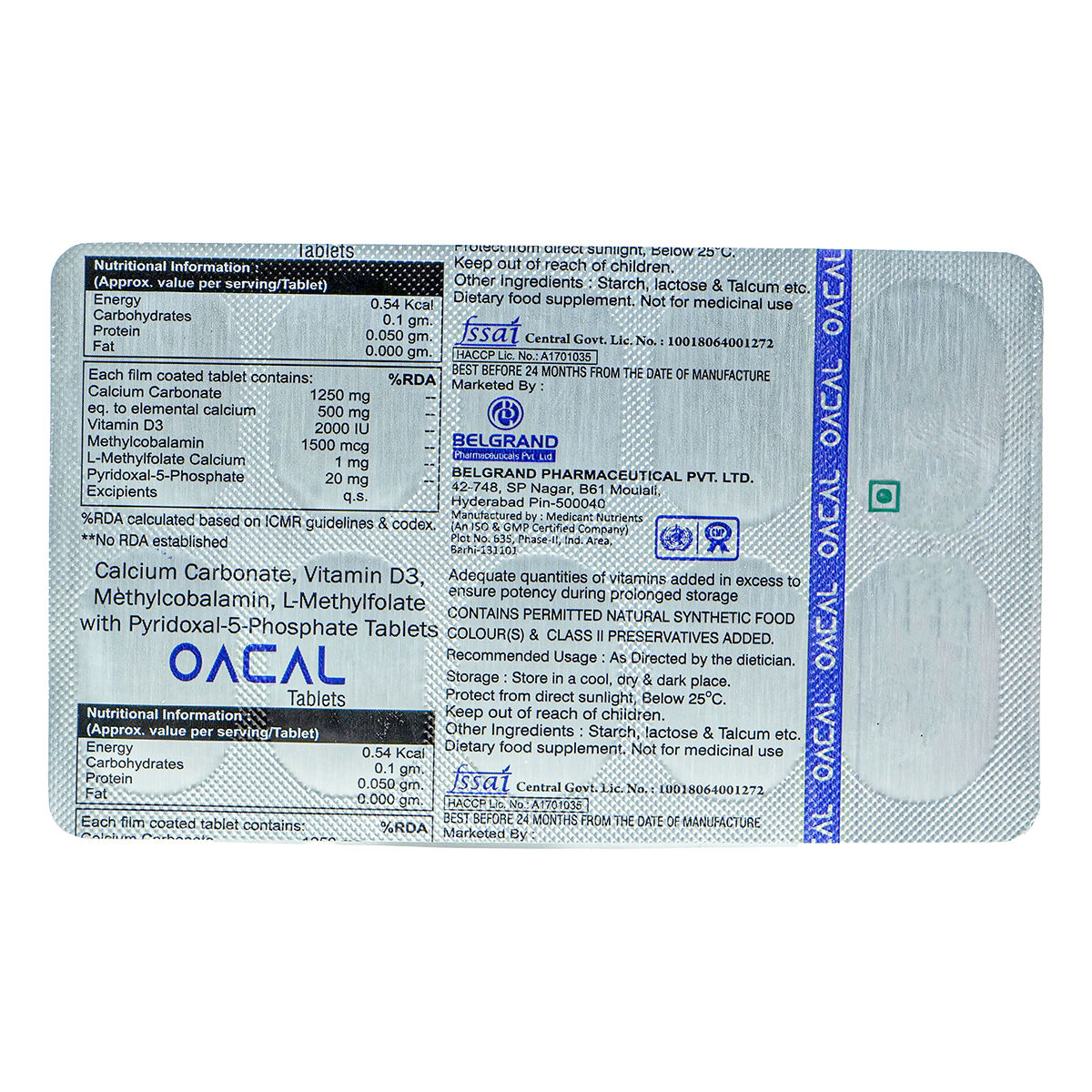 Oacal Tablet 10's Price, Uses, Side Effects, Composition - Apollo Pharmacy