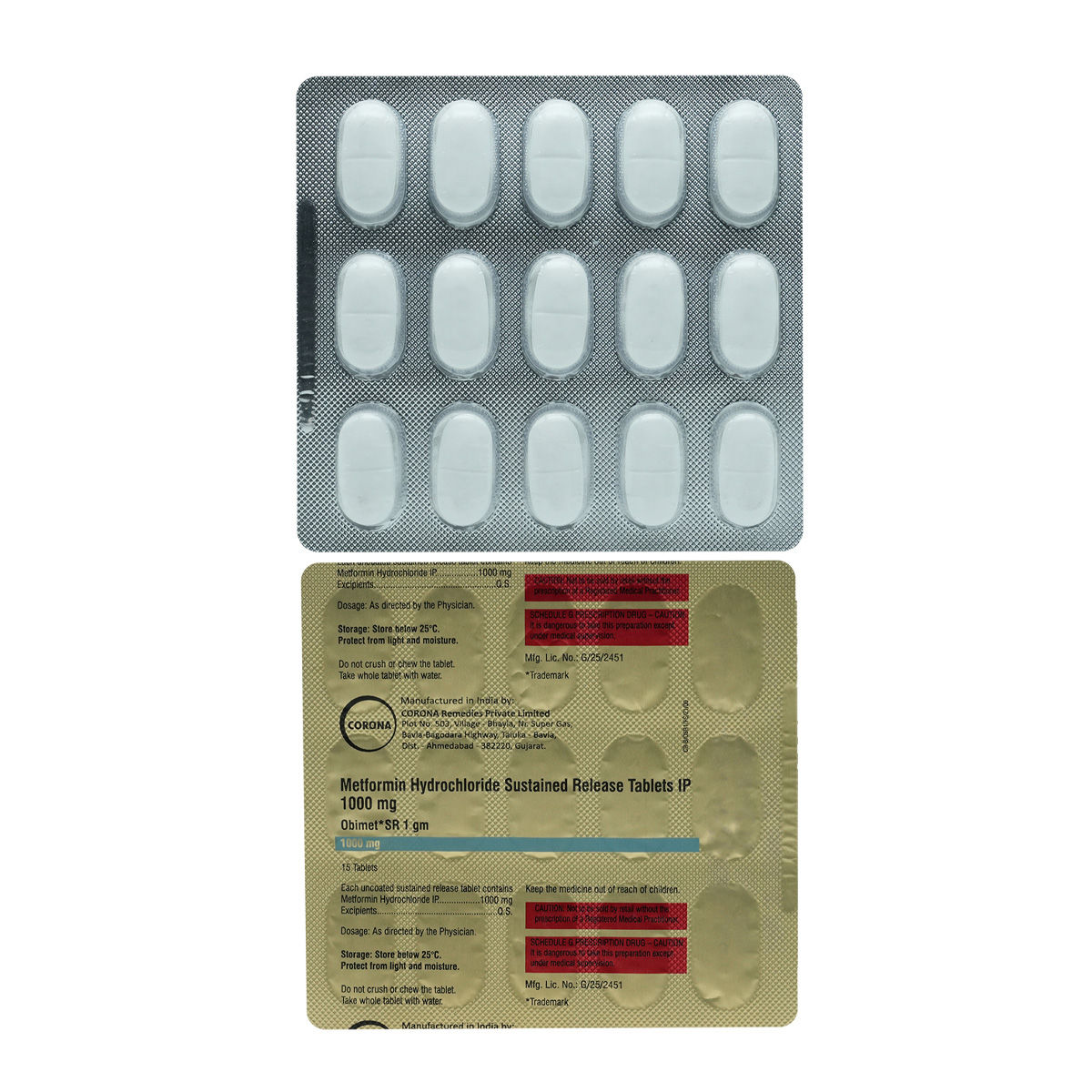 Obimet SR 1 gm Tablet 15's Price, Uses, Side Effects, Composition - Apollo Pharmacy