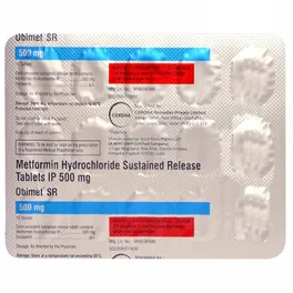Obimet SR 500 mg Tablet | Uses, Side Effects, Price | Apollo Pharmacy