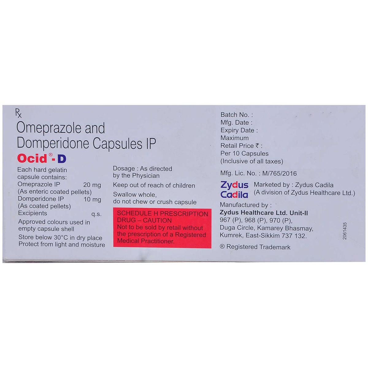 Ocid D-Capsule | Uses, Side Effects, Price | Apollo Pharmacy