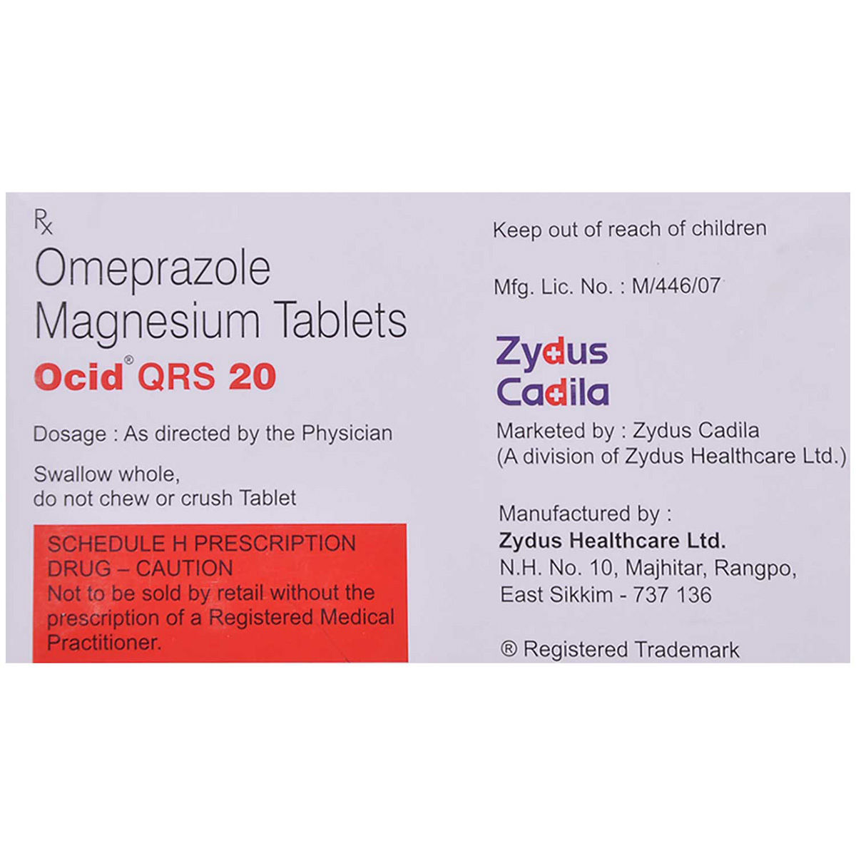 Ocid QRS 20 Tablet 20's Price, Uses, Side Effects, Composition - Apollo ...