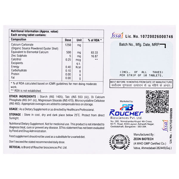 OCTOCAL TABLET 10'S Price, Uses, Side Effects, Composition - Apollo ...