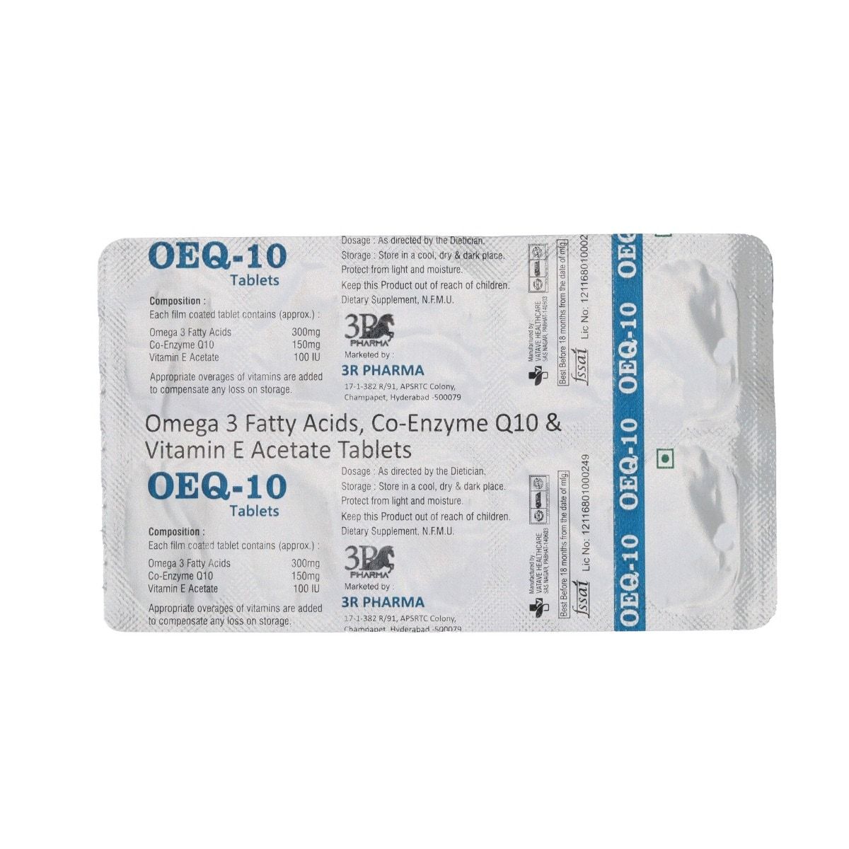 OEQ-10 TABLETS 10'S Price, Uses, Side Effects, Composition - Apollo ...