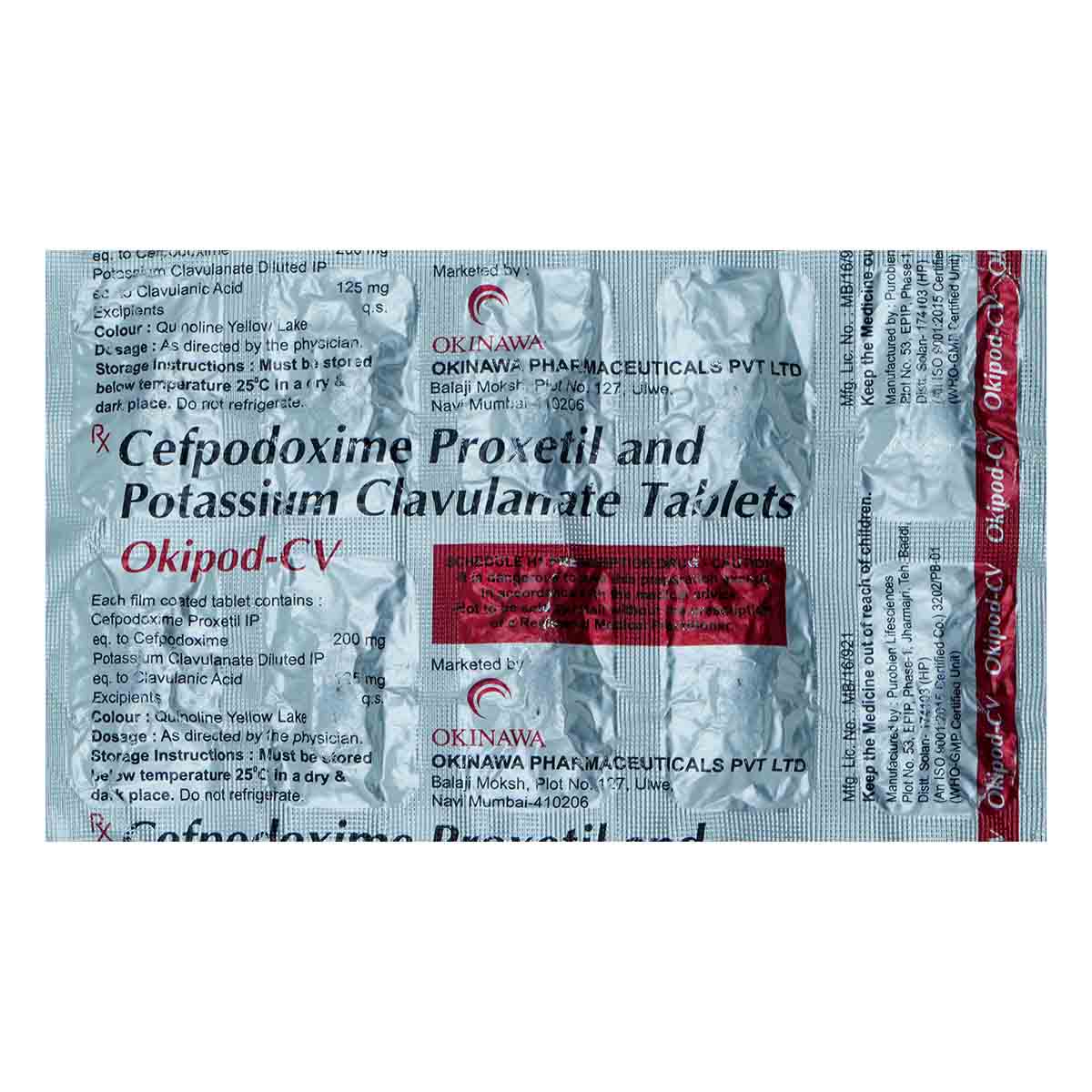 Okipod-Cv 325 mg Tablet | Uses, Side Effects, Price | Apollo Pharmacy