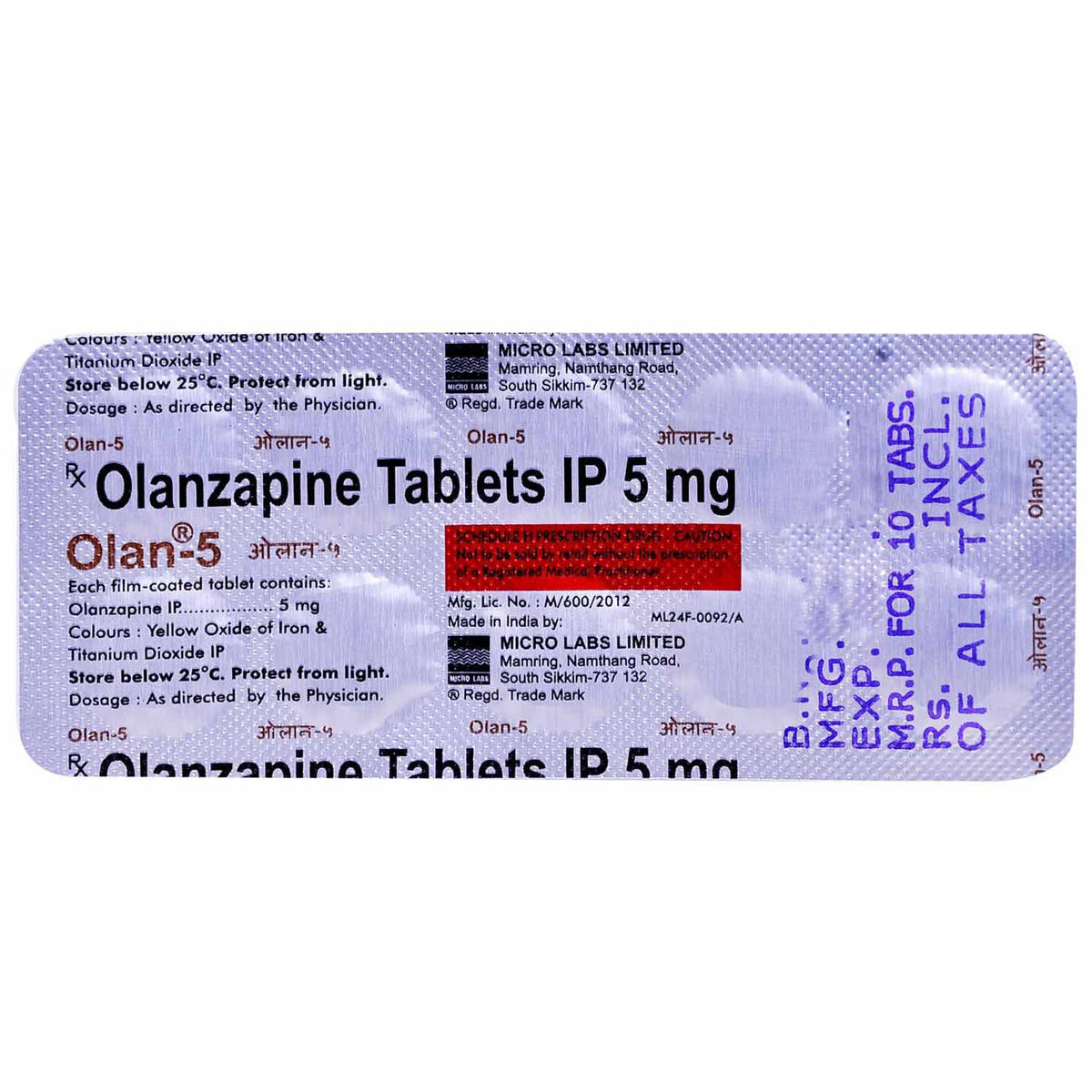 Olan-5 Tablet 10's Price, Uses, Side Effects, Composition - Apollo Pharmacy