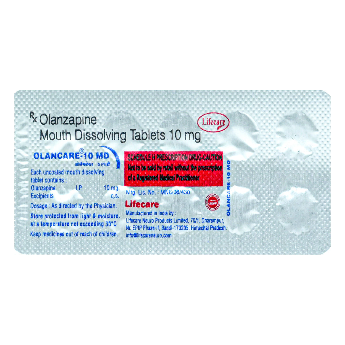 Olancare-10 MD Tablet | Uses, Side Effects, Price | Apollo Pharmacy