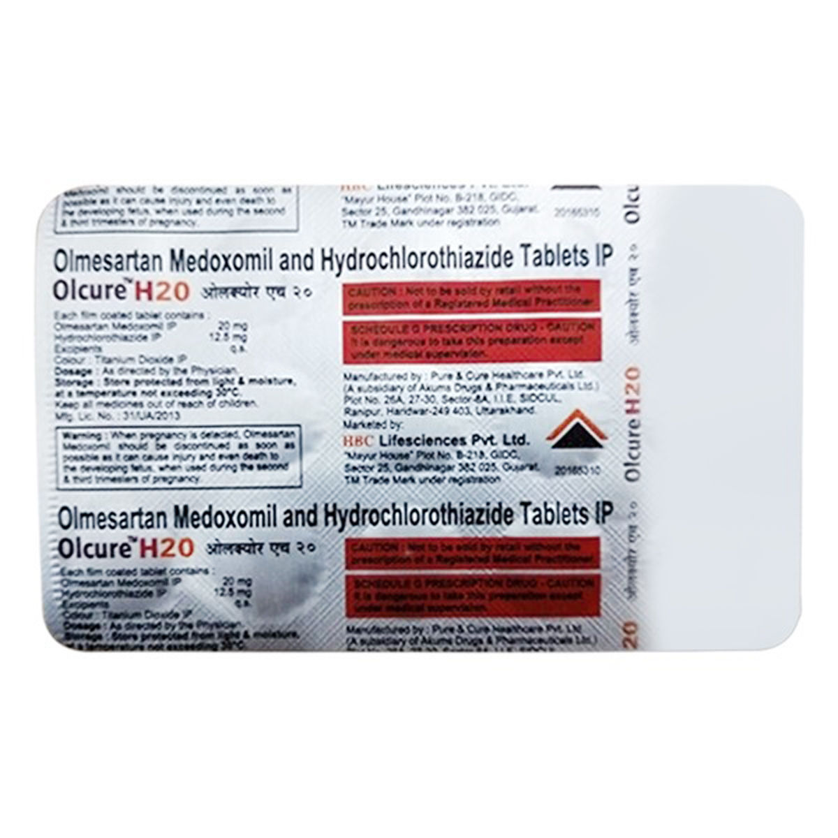 Olcure H 20 Tablet 15's Price, Uses, Side Effects, Composition - Apollo ...